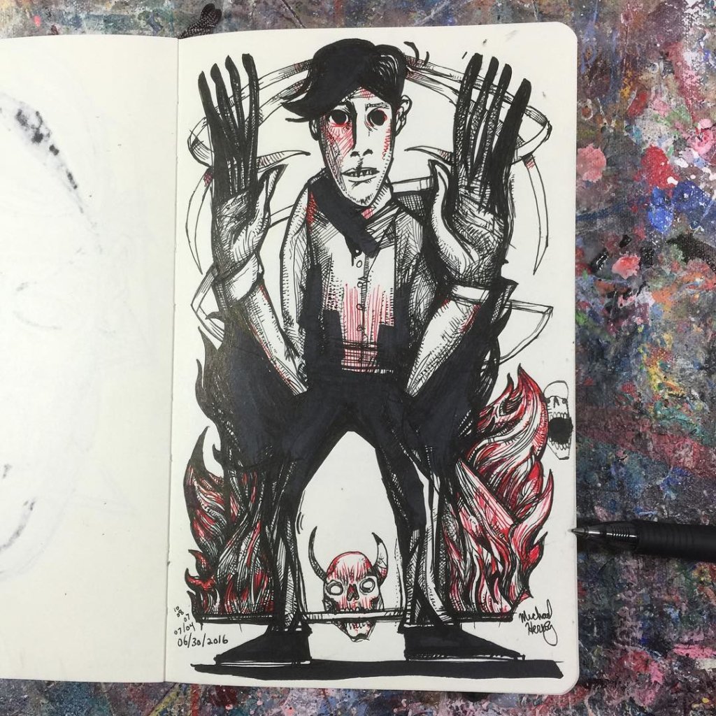 Irresponsible Wardrobe Situation. #drawing - Michael Herring